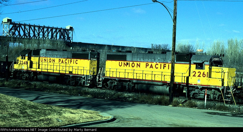 UP 2261 and 2248 Along the River
